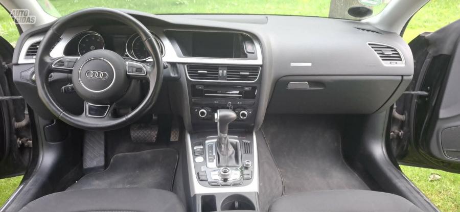 Melns Audi A5 Sportback 2016 Kauņa, ar dzinēja tilpumu 1.80 L un nobraukumu 250 tūkst. km par 10700 €, foto 5 vietnē AUTOMOTO.COM.LV