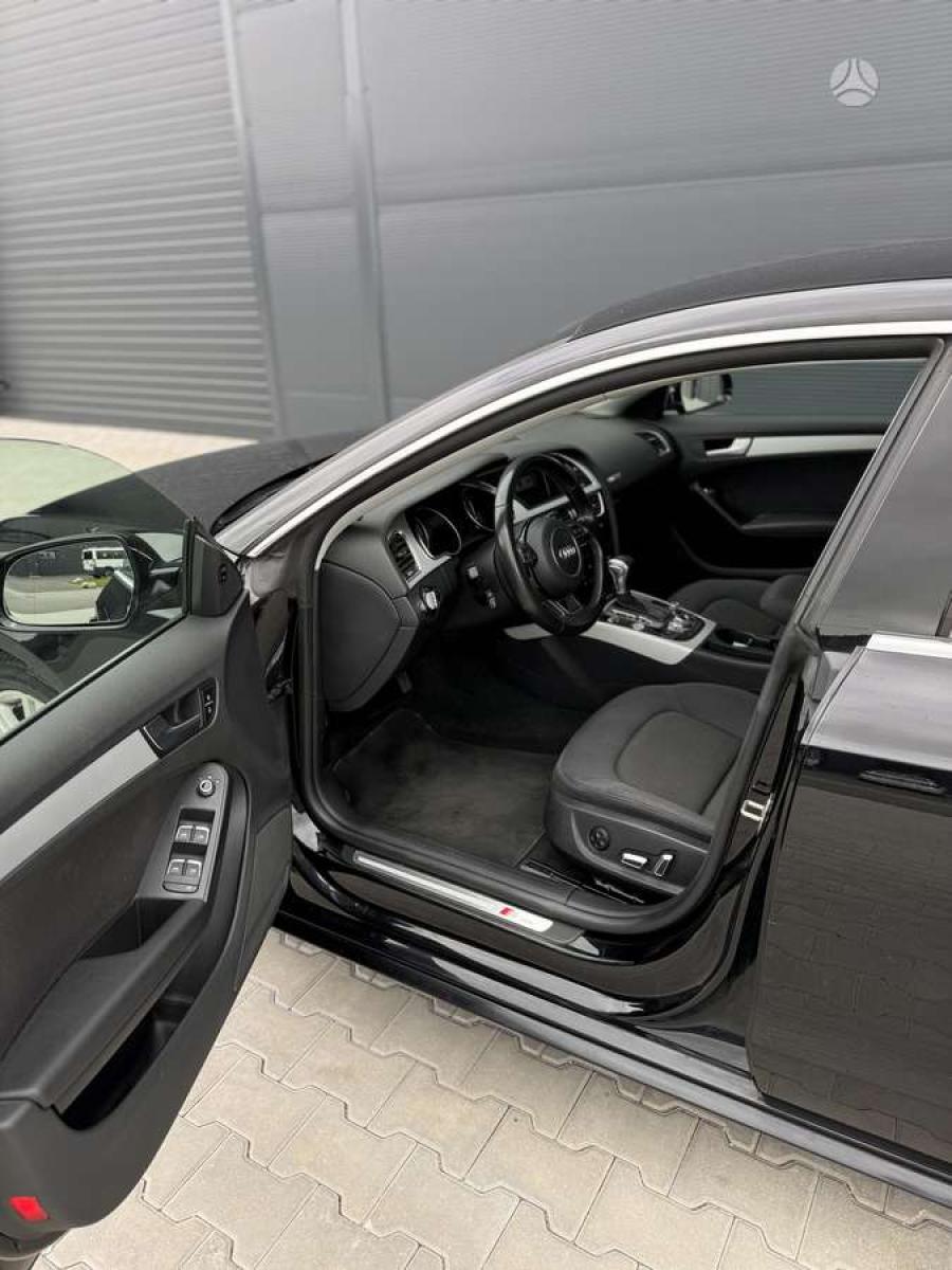Black Audi A5 Sportback 2016 in Klaipeda, with an engine capacity of 1.80 L and mileage of 255 thousand km for 10500 €, photo 24 on AUTOMOTO.COM.LV