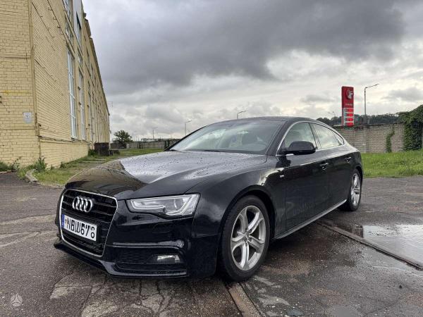 Melns Audi A5 Sportback 2016 Kauņa, ar dzinēja tilpumu 1.80 L un nobraukumu 218 tūkst. km par 9900 €, foto 1 vietnē AUTOMOTO.COM.LV