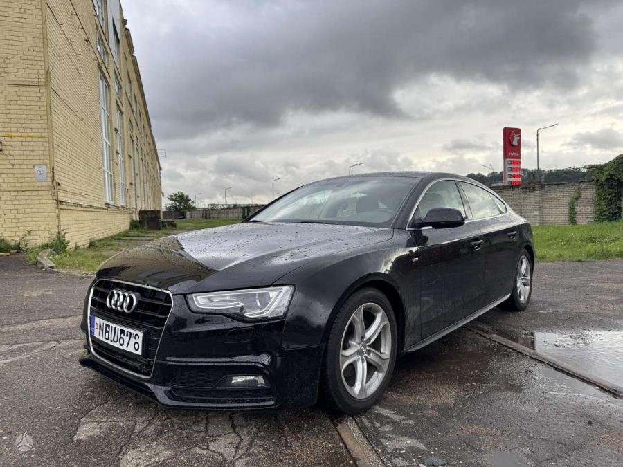 Melns Audi A5 Sportback 2016 Kauņa, ar dzinēja tilpumu 1.80 L un nobraukumu 218 tūkst. km par 9900 €, foto 1 vietnē AUTOMOTO.COM.LV