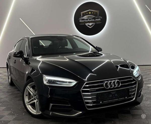 Черный Ауди A5 Sportback 2017 в Мариямполе, объемом двигателя 1.97 л и пробегом 198 тыс. км за 18999 €, фото 1 на AUTOMOTO.COM.LV