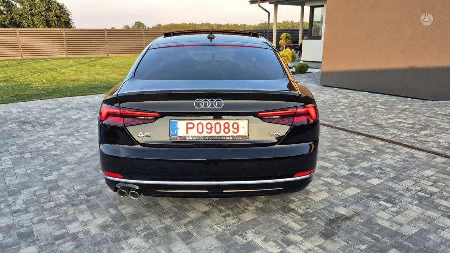 Melns Audi A5 Sportback 2017 Kauņa, ar dzinēja tilpumu 2.00 L un nobraukumu 250 tūkst. km par 15999 €, foto 5 vietnē AUTOMOTO.COM.LV