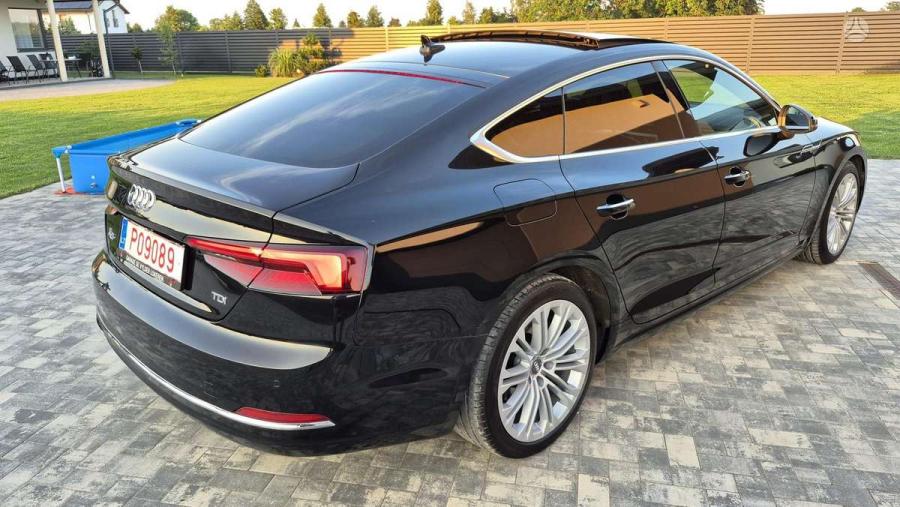 Melns Audi A5 Sportback 2017 Kauņa, ar dzinēja tilpumu 2.00 L un nobraukumu 250 tūkst. km par 15999 €, foto 7 vietnē AUTOMOTO.COM.LV