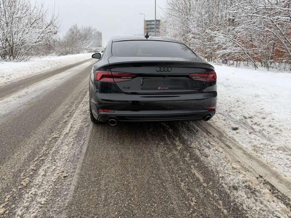 Black Audi A5 Sportback 2018 in Druskininkai, with an engine capacity of 1.98 L and mileage of 118 thousand km for 25500 €, photo 3 on AUTOMOTO.COM.LV