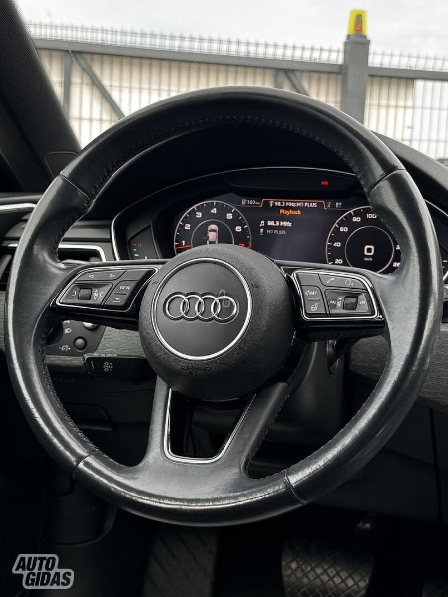 Black Audi A5 Sportback 2018 in Klaipeda, with an engine capacity of 2.00 L and mileage of 134 thousand km for 18950 €, photo 13 on AUTOMOTO.COM.LV