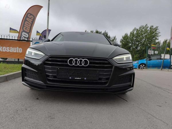 Black Audi A5 Sportback 2018 in Kaunas, with an engine capacity of 1.97 L and mileage of 265 thousand km for 16999 €, photo 2 on AUTOMOTO.COM.LV