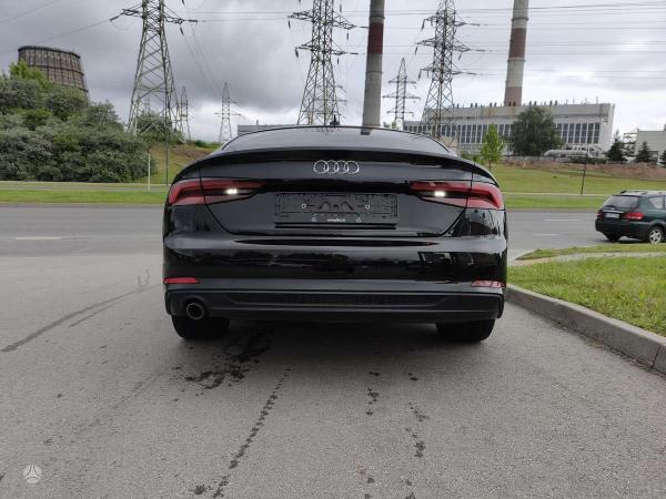 Black Audi A5 Sportback 2018 in Kaunas, with an engine capacity of 1.97 L and mileage of 265 thousand km for 16999 €, photo 4 on AUTOMOTO.COM.LV