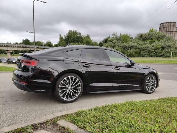 Black Audi A5 Sportback 2018 in Kaunas, with an engine capacity of 1.97 L and mileage of 265 thousand km for 16999 €, photo 5 on AUTOMOTO.COM.LV
