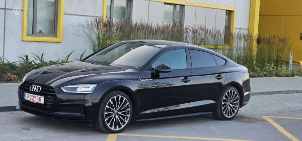 Black Audi A5 Sportback 2018 in Klaipeda, with an engine capacity of 1.97 L and mileage of 168 thousand km for 21500 €, photo 8 on AUTOMOTO.COM.LV