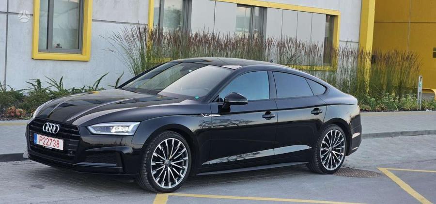 Melns Audi A5 Sportback 2018 Klaipėda, ar dzinēja tilpumu 1.97 L un nobraukumu 168 tūkst. km par 21500 €, foto 9 vietnē AUTOMOTO.COM.LV