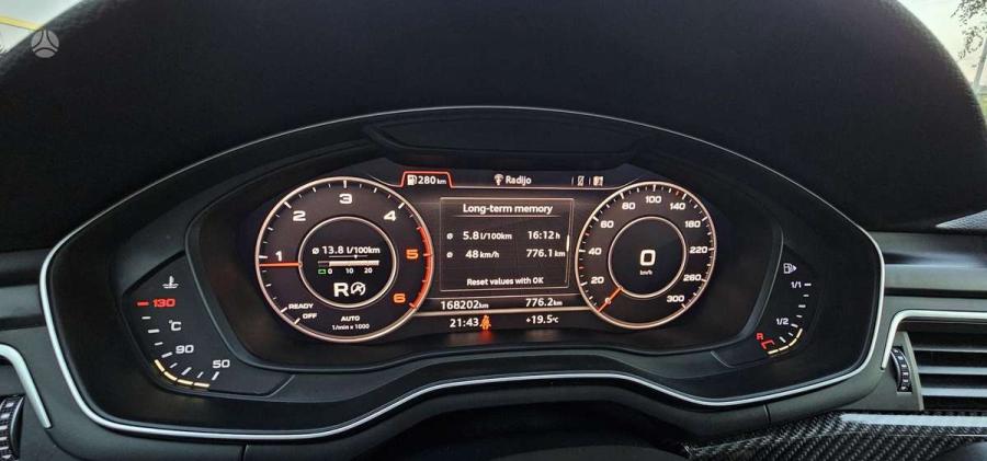 Melns Audi A5 Sportback 2018 Klaipėda, ar dzinēja tilpumu 1.97 L un nobraukumu 168 tūkst. km par 21500 €, foto 24 vietnē AUTOMOTO.COM.LV