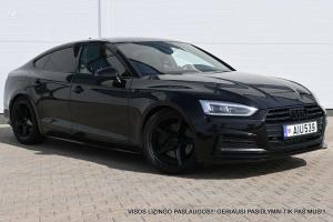 Melns Audi A5 Sportback 2018 Kretinga, ar dzinēja tilpumu 1.98 L un nobraukumu 134 tūkst. km par 17699 €, foto  vietnē AUTOMOTO.COM.LV