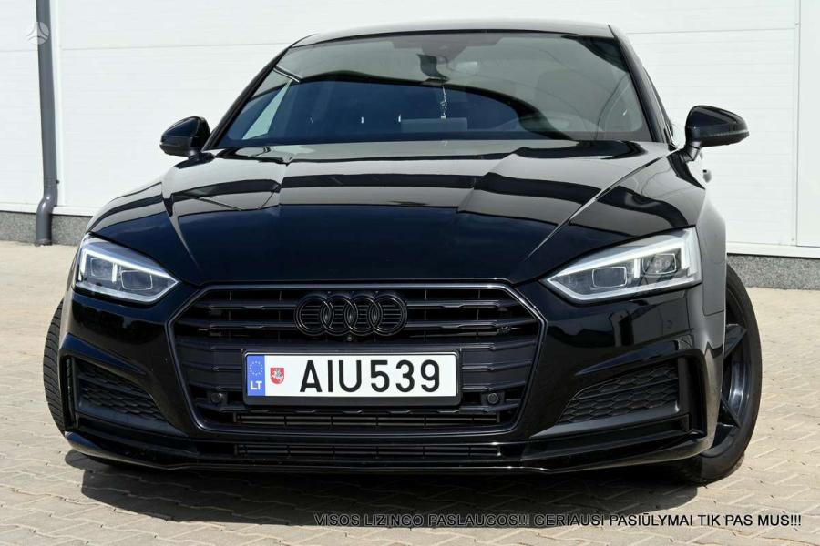 Melns Audi A5 Sportback 2018 Kretinga, ar dzinēja tilpumu 1.98 L un nobraukumu 134 tūkst. km par 17699 €, foto 3 vietnē AUTOMOTO.COM.LV