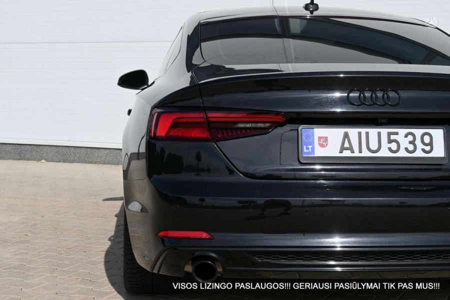 Melns Audi A5 Sportback 2018 Kretinga, ar dzinēja tilpumu 1.98 L un nobraukumu 134 tūkst. km par 17699 €, foto 12 vietnē AUTOMOTO.COM.LV