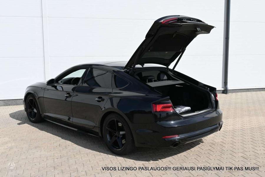 Melns Audi A5 Sportback 2018 Kretinga, ar dzinēja tilpumu 1.98 L un nobraukumu 134 tūkst. km par 17699 €, foto 13 vietnē AUTOMOTO.COM.LV