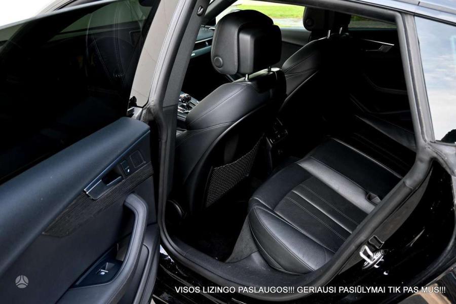 Melns Audi A5 Sportback 2018 Kretinga, ar dzinēja tilpumu 1.98 L un nobraukumu 134 tūkst. km par 17699 €, foto 28 vietnē AUTOMOTO.COM.LV