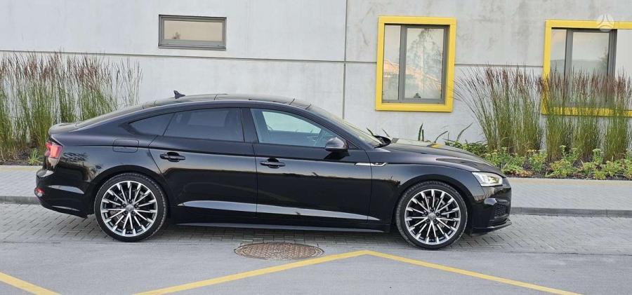 Melns Audi A5 Sportback 2018 Klaipėda, ar dzinēja tilpumu 1.97 L un nobraukumu 168 tūkst. km par 21800 €, foto 6 vietnē AUTOMOTO.COM.LV