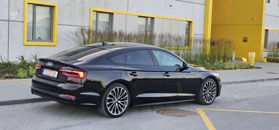 Melns Audi A5 Sportback 2018 Klaipėda, ar dzinēja tilpumu 1.97 L un nobraukumu 168 tūkst. km par 21800 €, foto 8 vietnē AUTOMOTO.COM.LV