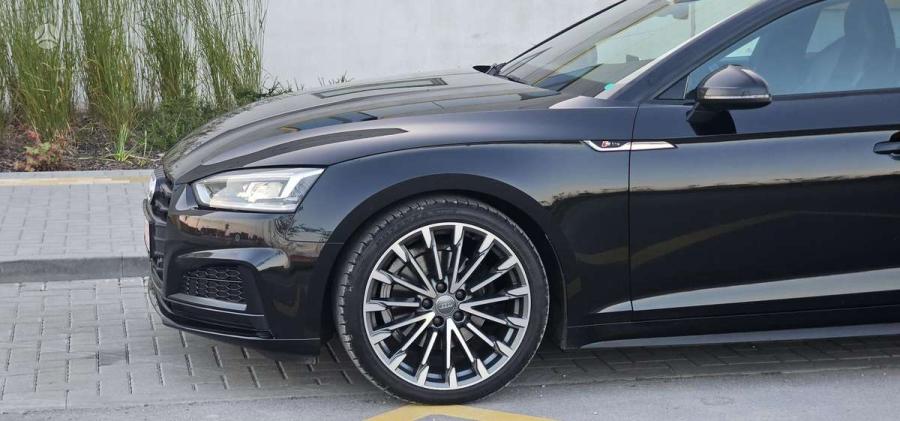 Melns Audi A5 Sportback 2018 Klaipėda, ar dzinēja tilpumu 1.97 L un nobraukumu 168 tūkst. km par 21800 €, foto 10 vietnē AUTOMOTO.COM.LV