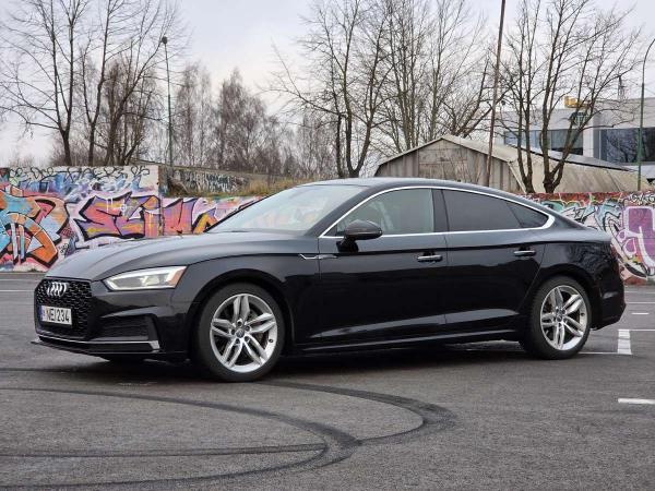 Melns Audi A5 Sportback 2019 Viļņa, ar dzinēja tilpumu 1.98 L un nobraukumu 219 tūkst. km par 18999 €, foto 1 vietnē AUTOMOTO.COM.LV