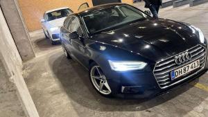 Black Audi A5 Sportback 2019 in Panevezys, with an engine capacity of 1.98 L and mileage of 19 thousand km for 17500 €, photo 2 on AUTOMOTO.COM.LV