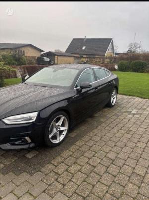 Black Audi A5 Sportback 2019 in Panevezys, with an engine capacity of 1.98 L and mileage of 19 thousand km for 17500 €, photo 3 on AUTOMOTO.COM.LV