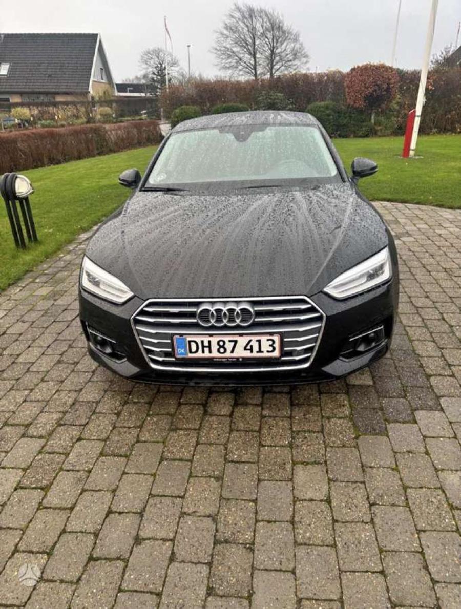 Black Audi A5 Sportback 2019 in Panevezys, with an engine capacity of 1.98 L and mileage of 19 thousand km for 17500 €, photo 5 on AUTOMOTO.COM.LV
