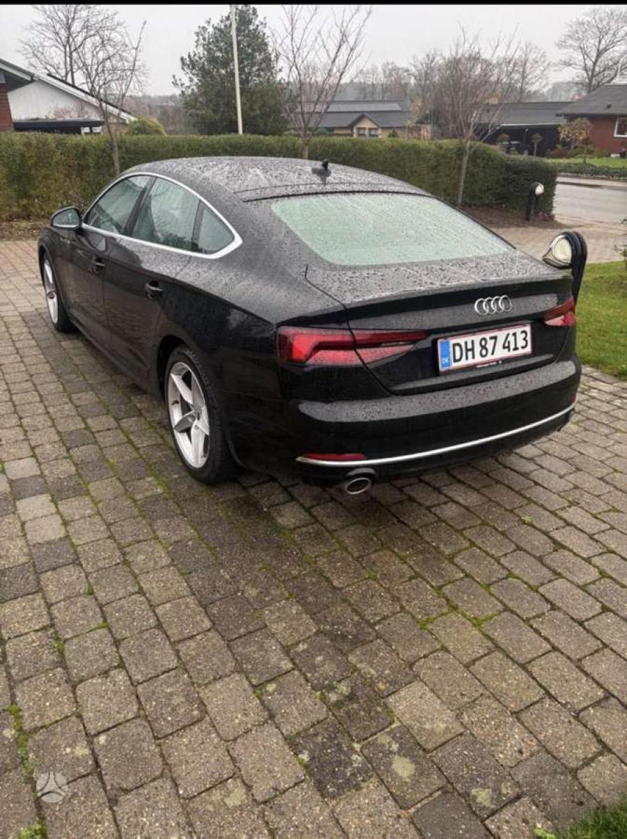 Black Audi A5 Sportback 2019 in Panevezys, with an engine capacity of 1.98 L and mileage of 19 thousand km for 17500 €, photo 6 on AUTOMOTO.COM.LV