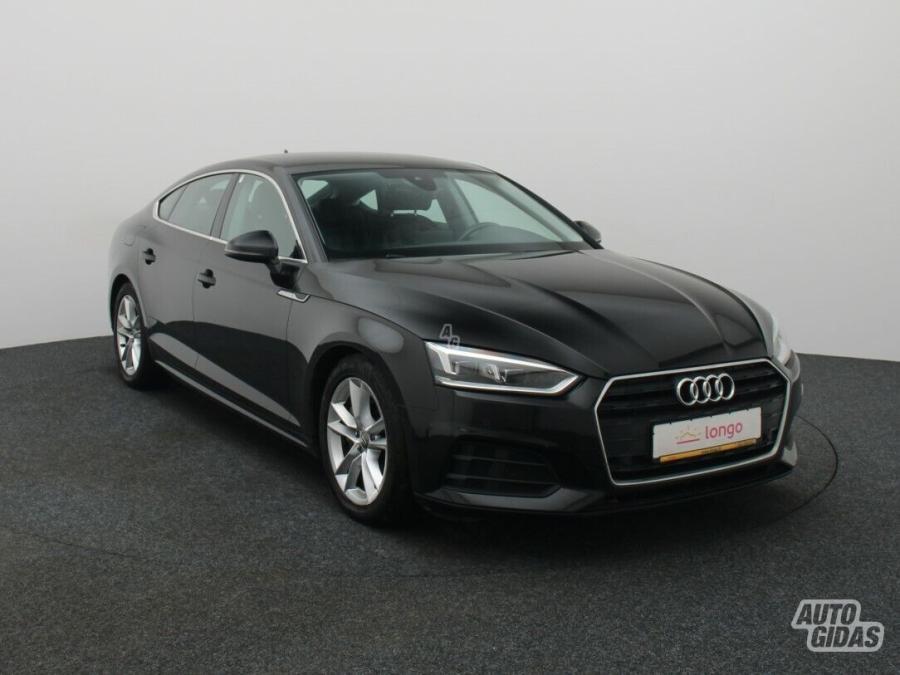 Black Audi A5 Sportback 2019 in Vilnius, with an engine capacity of 2.00 L and mileage of 162 thousand km for 22199 €, photo 10 on AUTOMOTO.COM.LV