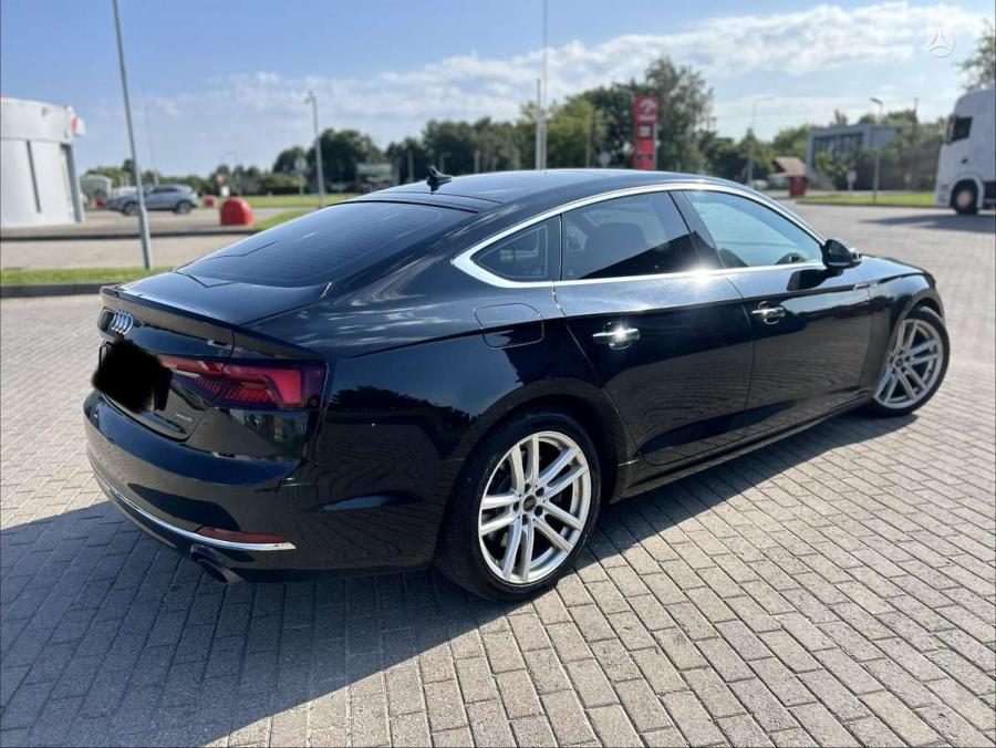 Black Audi A5 Sportback 2019 in Panevezys, with an engine capacity of 1.98 L and mileage of 165 thousand km for 17500 €, photo 3 on AUTOMOTO.COM.LV