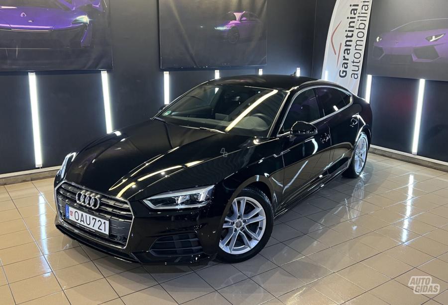 Черный Ауди A5 Sportback 2019 в Авиженяй, объемом двигателя 2.00 л и пробегом 74 тыс. км за 18950 €, фото 1 на AUTOMOTO.COM.LV