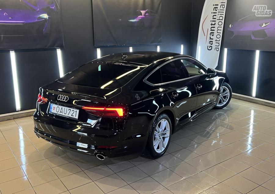 Черный Ауди A5 Sportback 2019 в Авиженяй, объемом двигателя 2.00 л и пробегом 74 тыс. км за 18950 €, фото 3 на AUTOMOTO.COM.LV