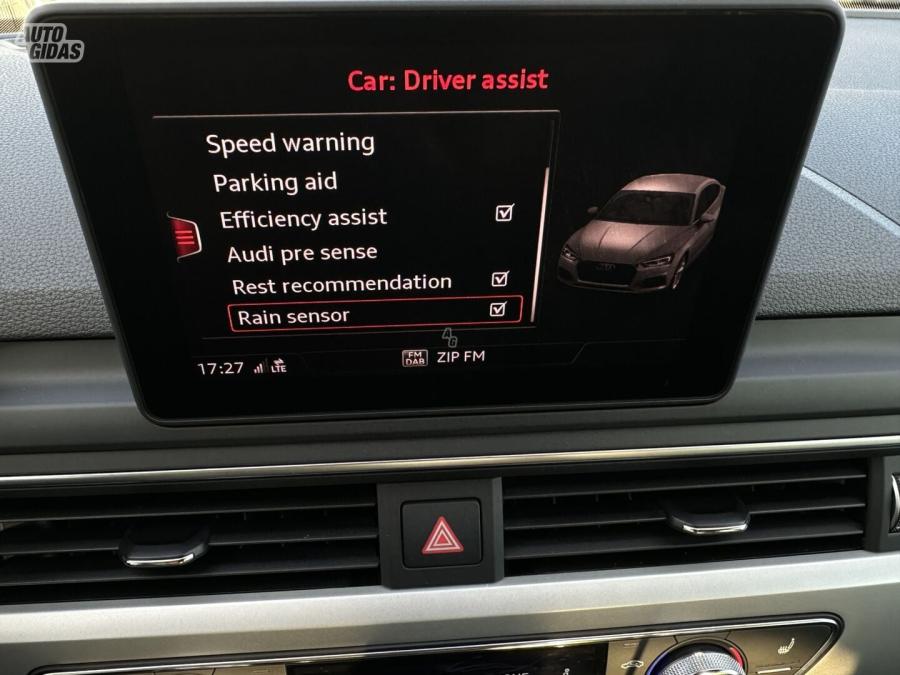 Черный Ауди A5 Sportback 2019 в Авиженяй, объемом двигателя 2.00 л и пробегом 74 тыс. км за 18950 €, фото 16 на AUTOMOTO.COM.LV