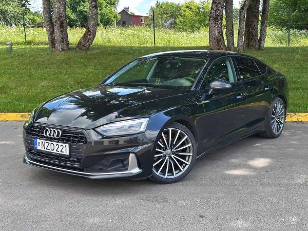 Black Audi A5 Sportback 2020 in Vilnius, with an engine capacity of 1.97 L and mileage of 167 thousand km for 19900 €, photo 1 on AUTOMOTO.COM.LV