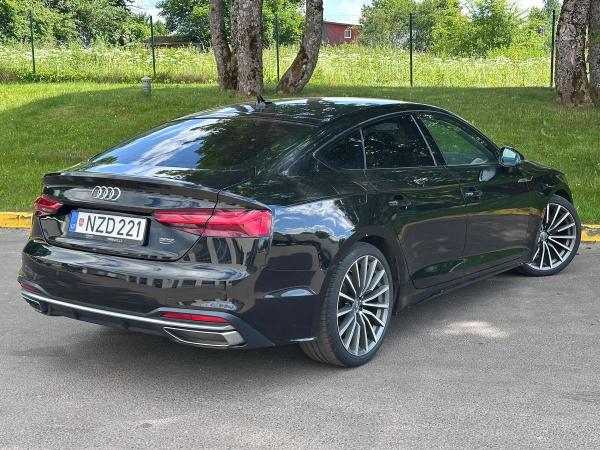 Black Audi A5 Sportback 2020 in Vilnius, with an engine capacity of 1.97 L and mileage of 167 thousand km for 19900 €, photo 3 on AUTOMOTO.COM.LV