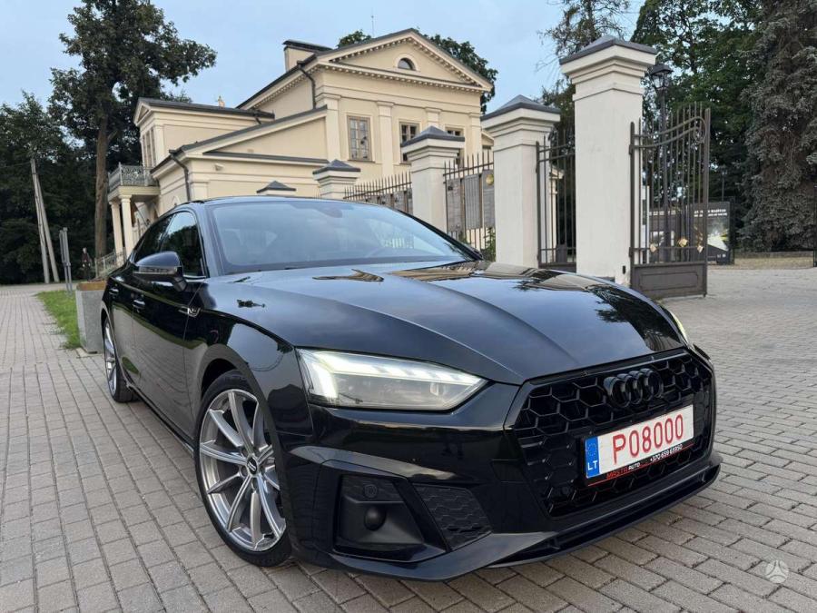Melns Audi A5 Sportback 2020 Viļņa, ar dzinēja tilpumu 2.00 L un nobraukumu 270 tūkst. km par 19990 €, foto 8 vietnē AUTOMOTO.COM.LV