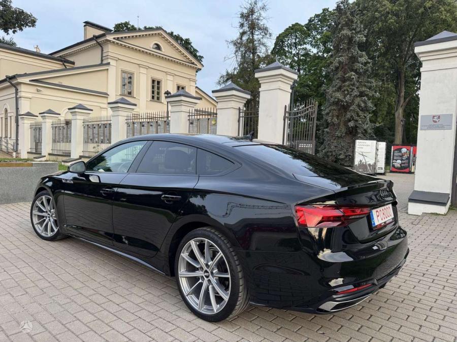 Melns Audi A5 Sportback 2020 Viļņa, ar dzinēja tilpumu 2.00 L un nobraukumu 270 tūkst. km par 19990 €, foto 9 vietnē AUTOMOTO.COM.LV