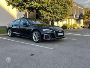 Black Audi A5 Sportback 2020 in Jonava, with an engine capacity of 1.97 L and mileage of 96 thousand km for 23900 €, photo  on AUTOMOTO.COM.LV