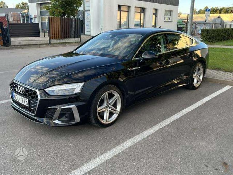 Melns Audi A5 Sportback 2020 Jonava, ar dzinēja tilpumu 1.97 L un nobraukumu 96 tūkst. km par 23900 €, foto 3 vietnē AUTOMOTO.COM.LV