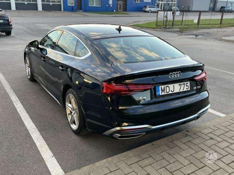 Melns Audi A5 Sportback 2020 Jonava, ar dzinēja tilpumu 1.97 L un nobraukumu 96 tūkst. km par 23900 €, foto 5 vietnē AUTOMOTO.COM.LV