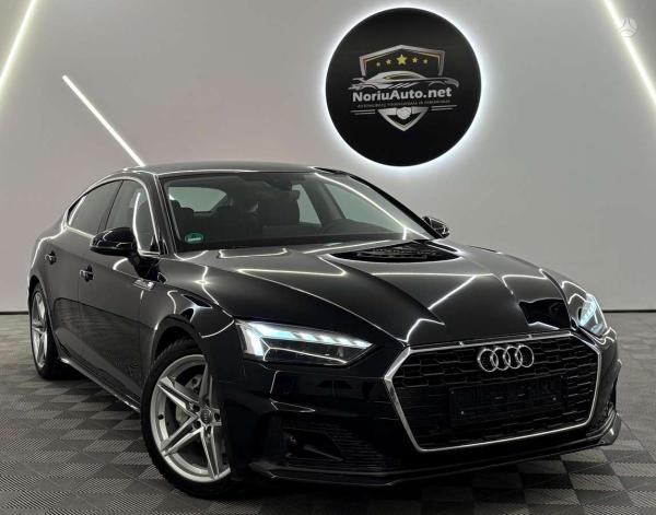 Melns Audi A5 Sportback 2022 Marijampole, ar dzinēja tilpumu 1.97 L un nobraukumu 220 tūkst. km par 22450 €, foto  vietnē AUTOMOTO.COM.LV