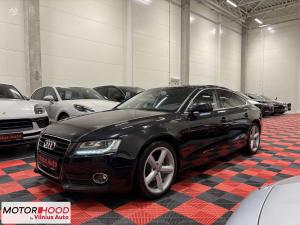 Black Audi A5 Sportback 2010 in Vilnius, with an engine capacity of 2.97 L and mileage of 384 thousand km for 7700 €, photo  on AUTOMOTO.COM.LV