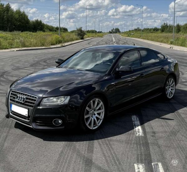 Черный Ауди A5 Sportback 2010 в Вильнюс, объемом двигателя 3.00 л и пробегом 380 тыс. км за 6450 €, фото 1 на AUTOMOTO.COM.LV