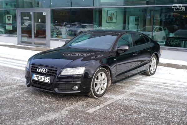 Melns Audi A5 Sportback 2011 Viļņa, ar dzinēja tilpumu 2.00 L un nobraukumu 201 tūkst. km par 6200 €, foto 1 vietnē AUTOMOTO.COM.LV