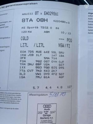 Черный Ауди A5 Sportback 2013 в Каунас, объемом двигателя 1.97 л и пробегом 199 тыс. км за 9350 €, фото 20 на AUTOMOTO.COM.LV