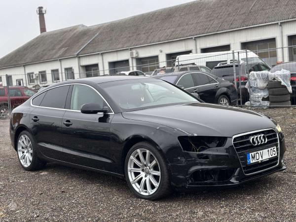 Black Audi A5 Sportback 2014 in Utena, with an engine capacity of 1.97 L and mileage of 164 thousand km for 5999 €, photo 2 on AUTOMOTO.COM.LV