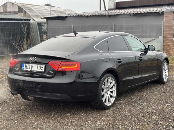Black Audi A5 Sportback 2014 in Utena, with an engine capacity of 1.97 L and mileage of 164 thousand km for 5999 €, photo 4 on AUTOMOTO.COM.LV