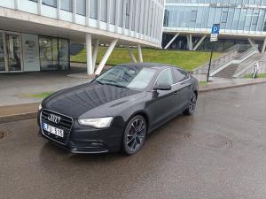 Melns Audi A5 Sportback 2014 Viļņa, ar dzinēja tilpumu 2.00 L un nobraukumu 257 tūkst. km par 9800 €, foto  vietnē AUTOMOTO.COM.LV
