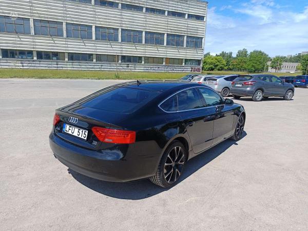 Black Audi A5 Sportback 2014 in Vilnius, with an engine capacity of 2.00 L and mileage of 257 thousand km for 9800 €, photo 6 on AUTOMOTO.COM.LV