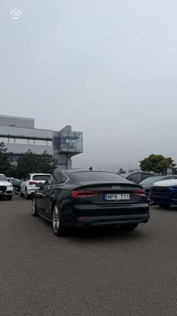Black Audi A5 Sportback 2018 in Vilnius, with an engine capacity of 1.98 L and mileage of 135 thousand km for 17800 €, photo 5 on AUTOMOTO.COM.LV